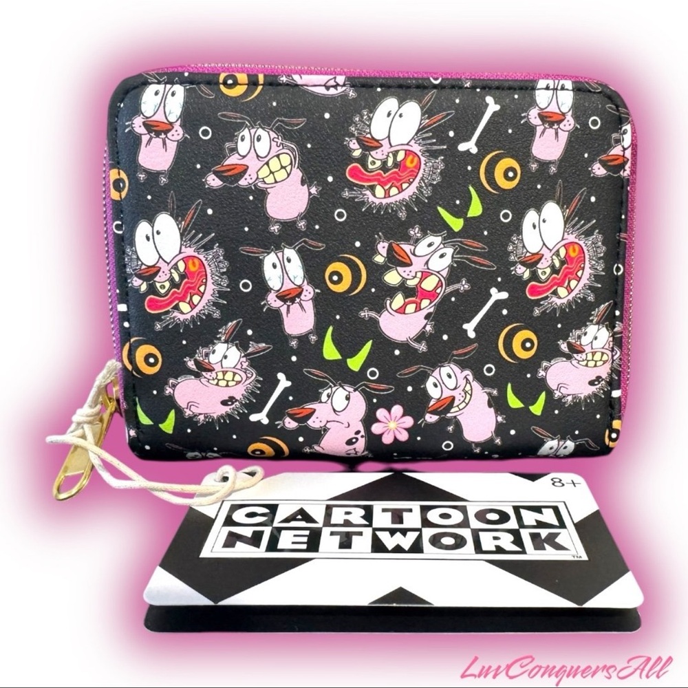 Loungefly Courage The Cowardly Dog Mini Zipper Wallet… - Gem